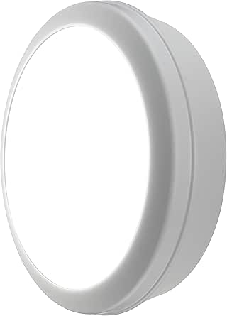Luceco LED Atlas Bulkhead 32 cm, 24 Watts, Microwave Sensor, White ...