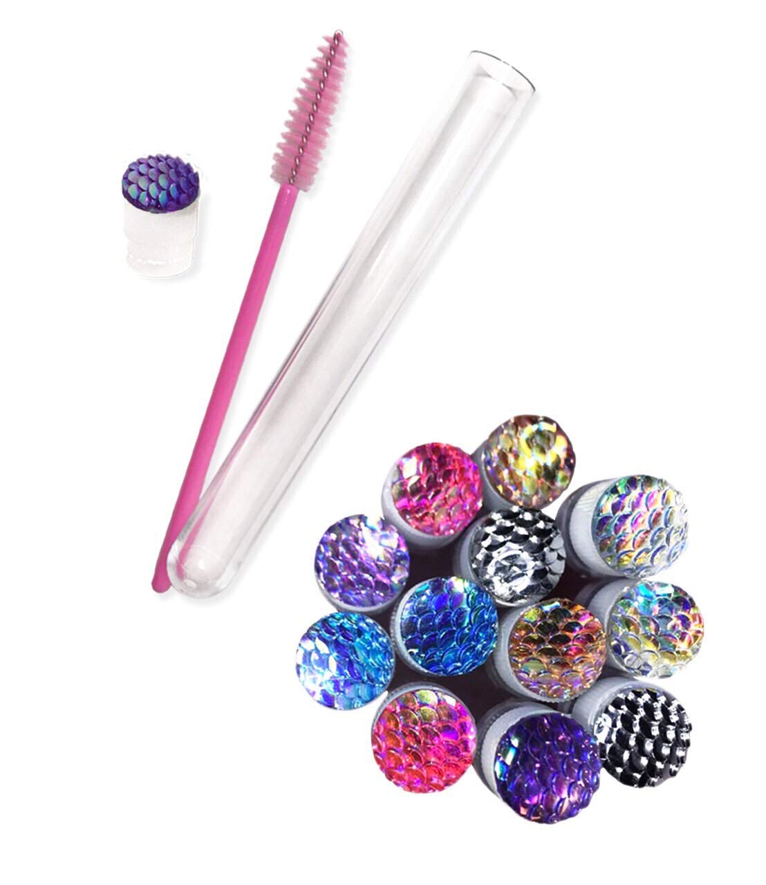 Amazon.com: Eyelash brush - 20 pcs disposable eye lash wand and comb ...
