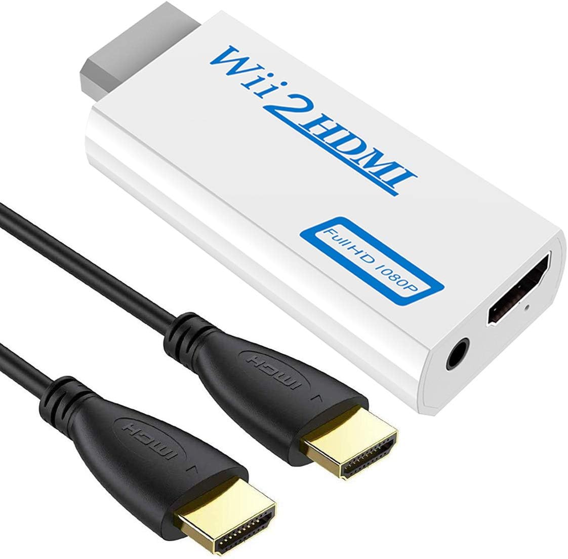 Amazon.com: SNLLMZI Wii to HDMI Adapter Converter with 3.5mm Audio Jack ...