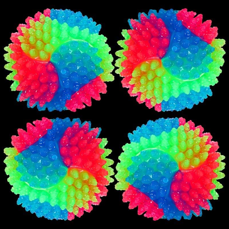 Amazon.com : 4 Pcs Light Up Balls for Dogs, Glow in The Dark Dog Balls ...