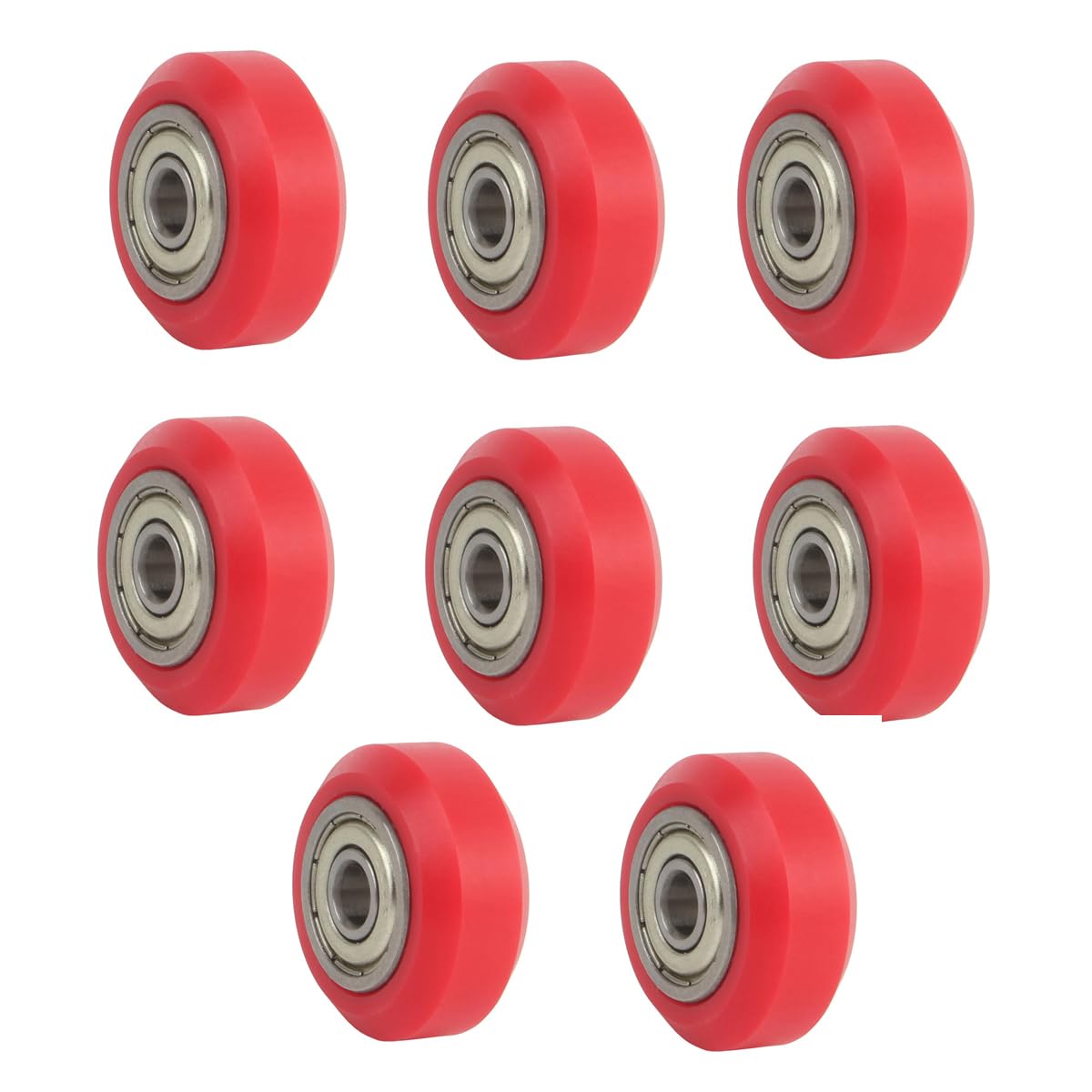 Snapklik.com : 8pcs V Solid POM Wheels OD 24mm Rollers Gantry Pulley ...