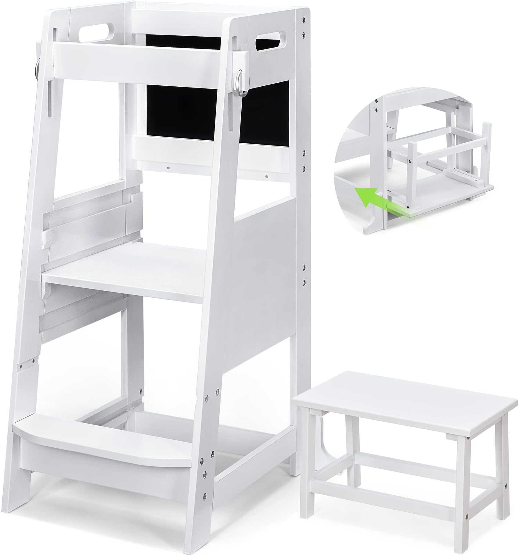 Amazon.com: ECOMEX Toddler Standing Tower Kitchen Step Stool for Kid's ...