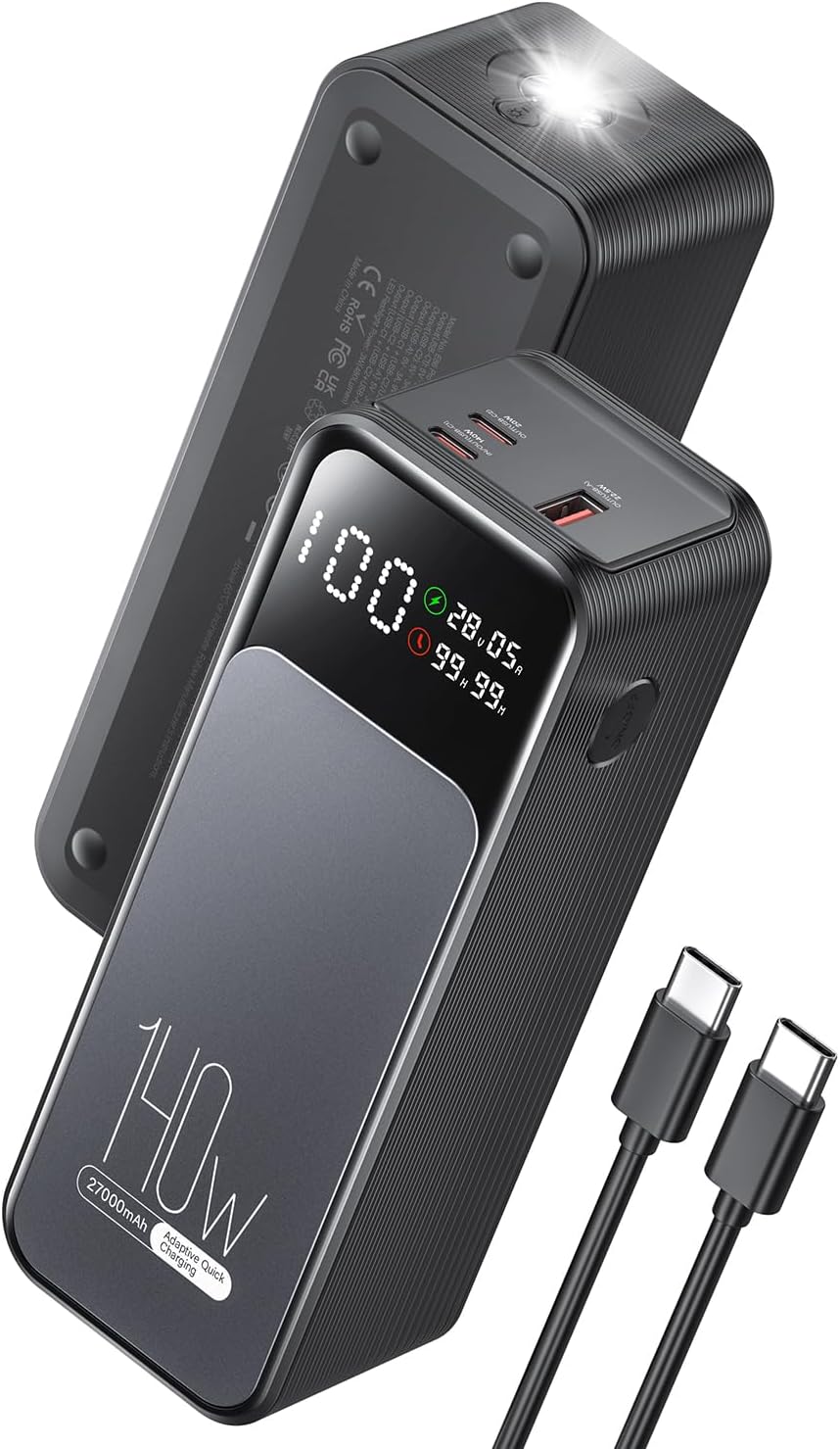 Amazon.com: Anker Power Bank, 20,000mAh Portable Charger with Built-in USB-C Cable, 87W Max Fast ...