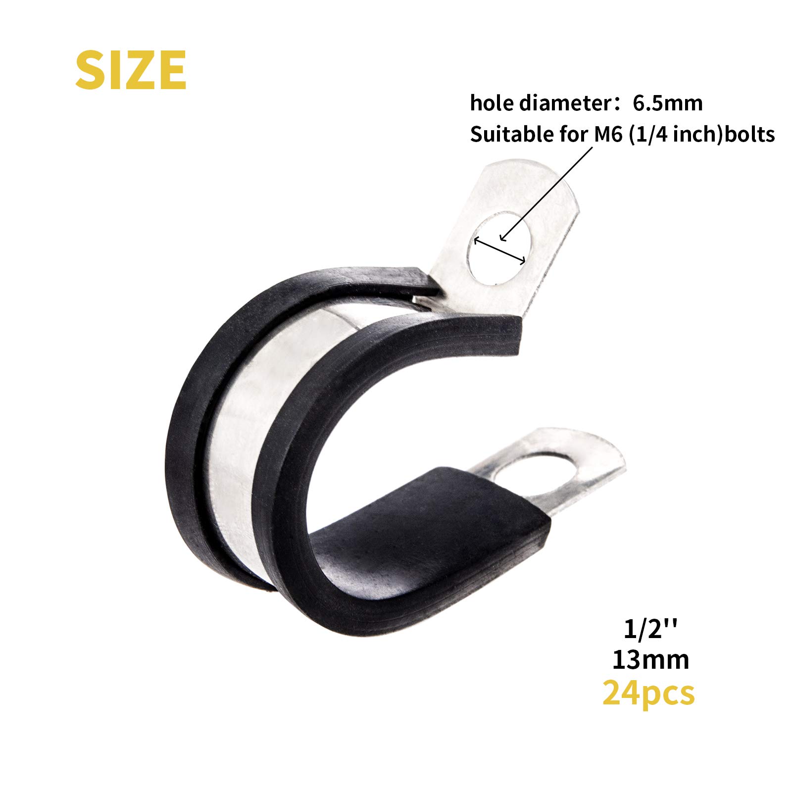 Snapklik.com : Maexxna 24pcs Wire Clamps 1/2 Inch, Stainless Steel 304 ...