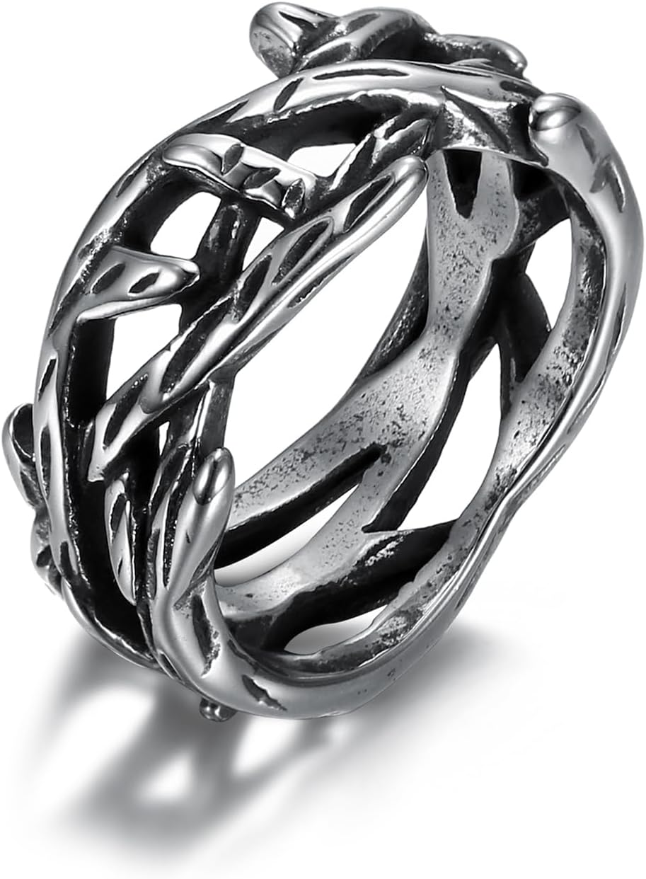 Amazon.com: CILVERAS Oliva brach Ring - Vintage Punk Fashion Stainless ...