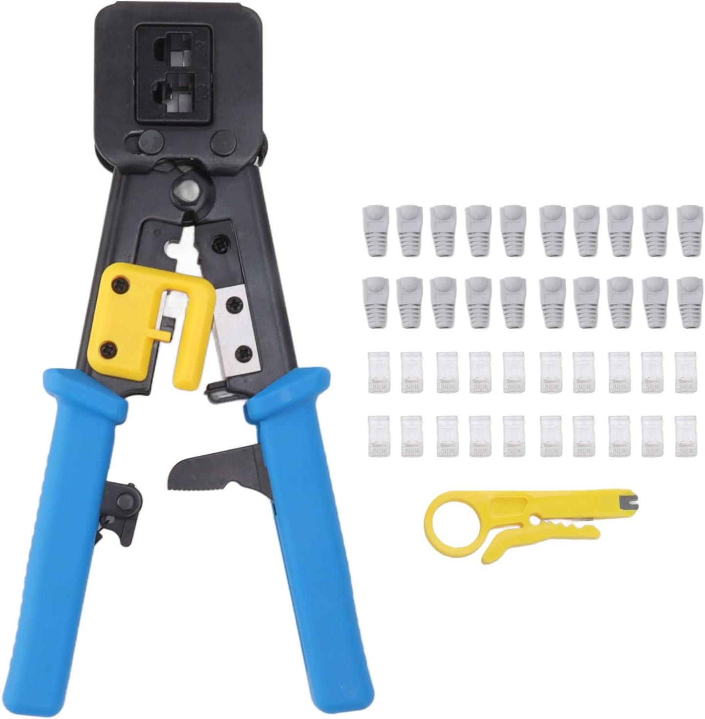 Ethernet Crimping Repair Tool Kit 6P 8P RJ45 RJ12 RJ11 Connector ...