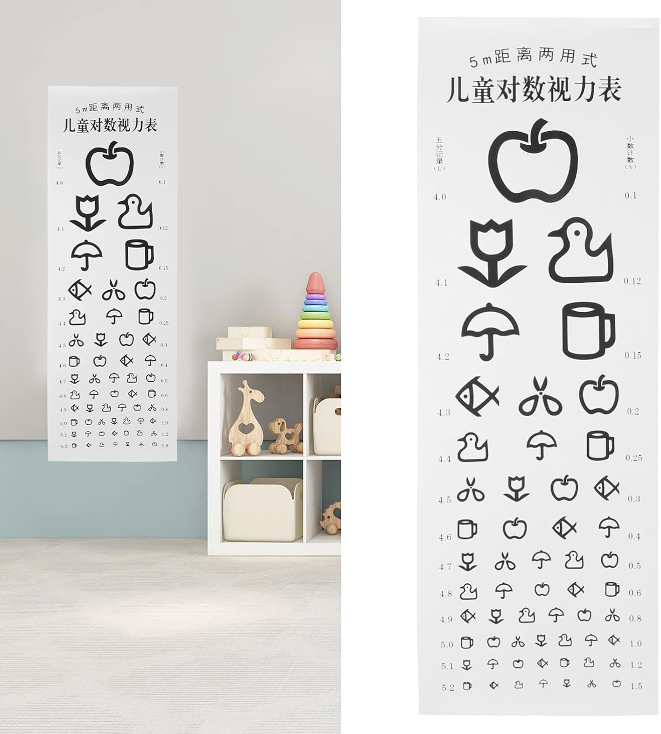 4sets Exams for Chart, With Kids Pointer Visual Eye Children Test ...