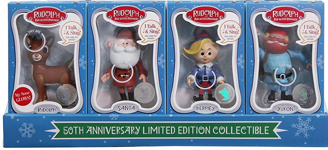 Buy Rudolph the Red Nosed Reindeer Talking Figure Set (50th Anniversary ...