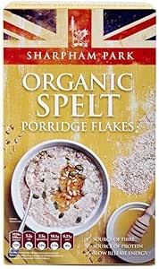 Sharpham Park | Organic Spelt Porridge Flakes 500g | 8 x 500g (UK) : Amazon.co.uk: Grocery