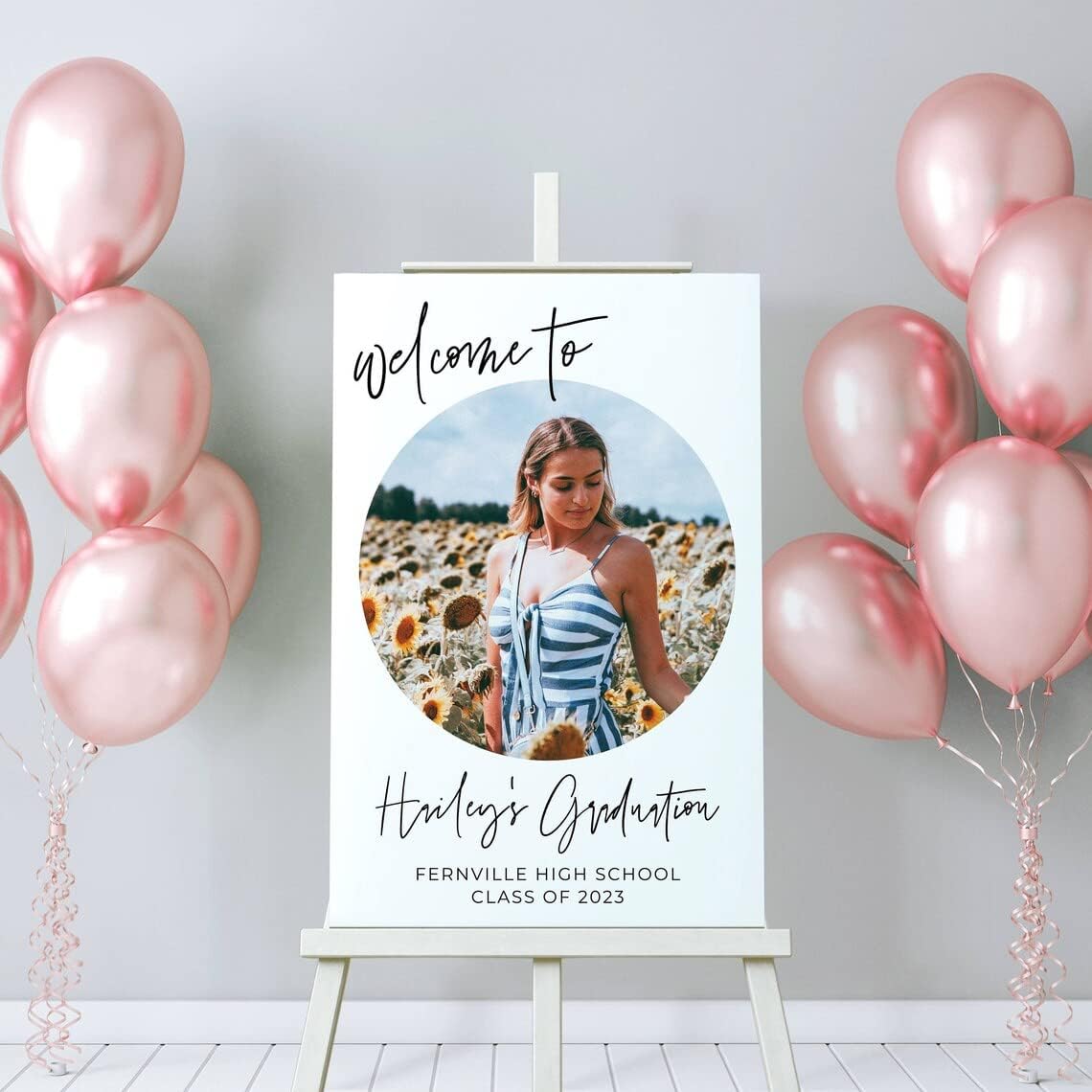 Amazon.com: Graduation Photo Welcome Sign, Modern Class of 2025 ...