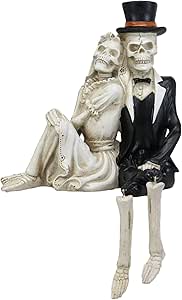 Amazon.com: Ebros Day of The Dead Love Never Dies Barefoot Skeleton Couple Wedding Bride and ...