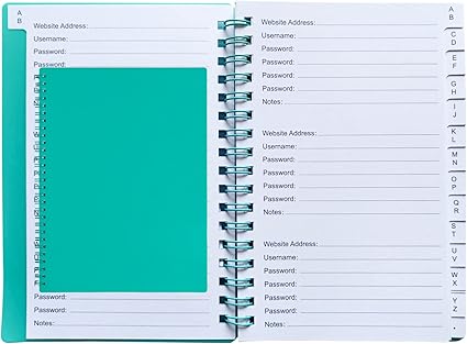 Amazon.com : UtyTrees Password Book with Alphabetical A-Z Tabs ...