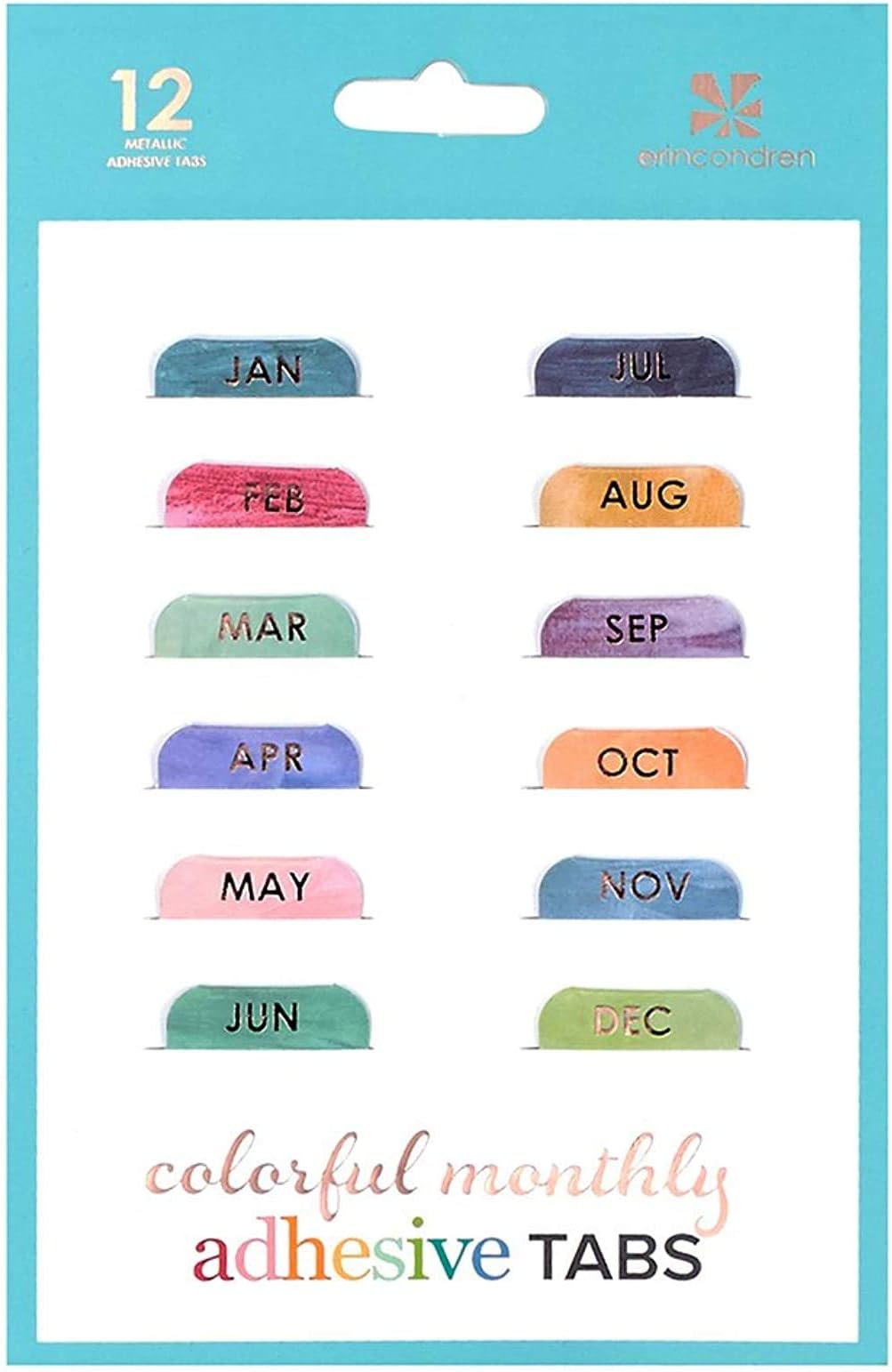 Amazon.com : Laminated Planner Monthly Tabs, 40 Peel and Stick Tabs for ...