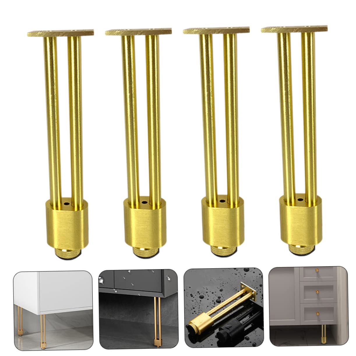 DOITOOL 8 Pcs Adjustable Feet Table Cabinet Leg Leveling