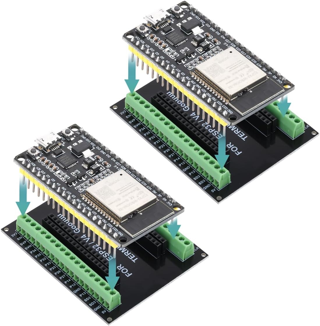 diymore 2 Stücke für ESP32 NodeMCU Module USB C für ESP32 Nodemcu Development Board 2.4 GHz WLAN ...