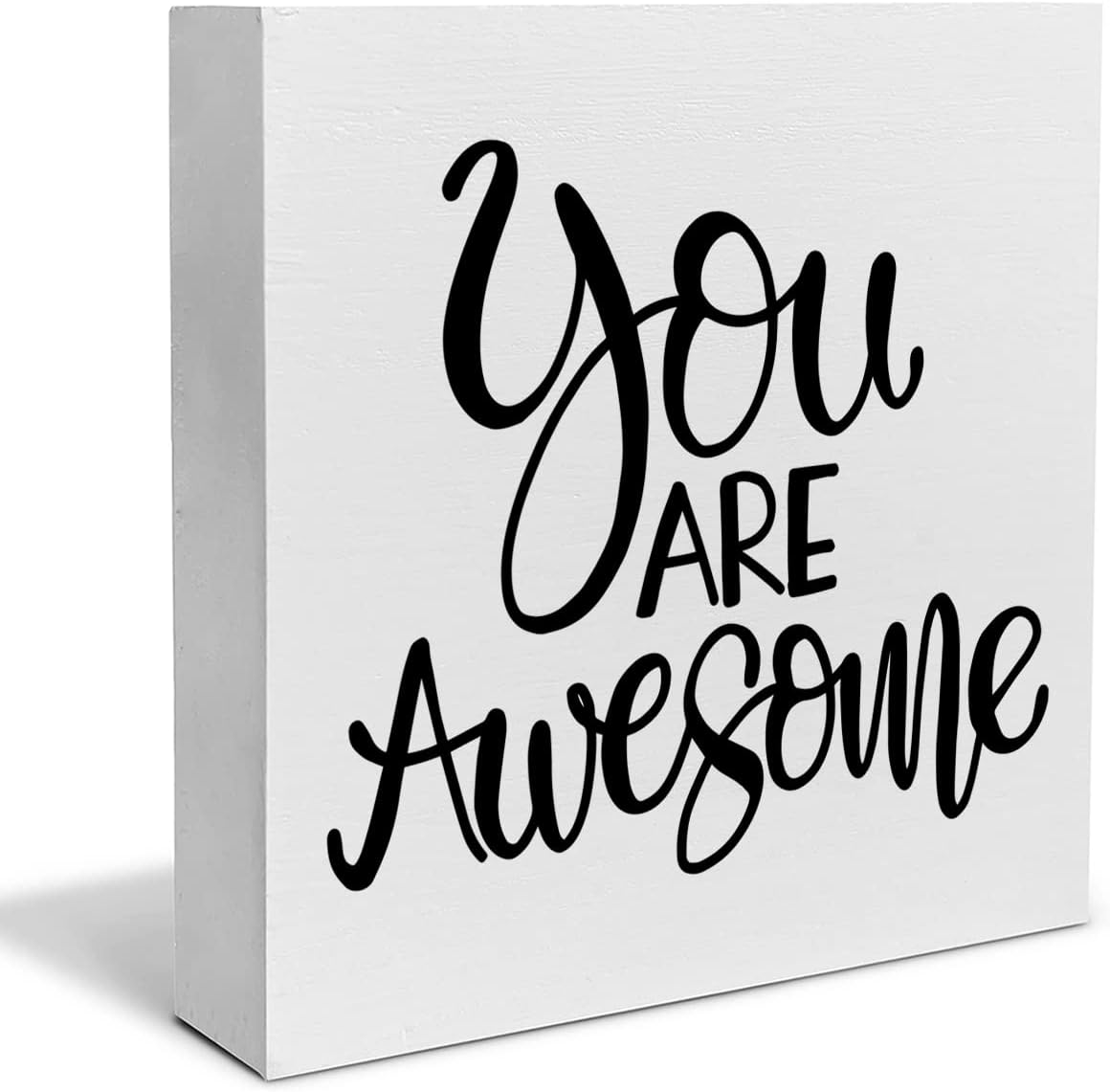 Amazon.com: You are Awesome Decorative Wooden Box Sign Motivating ...