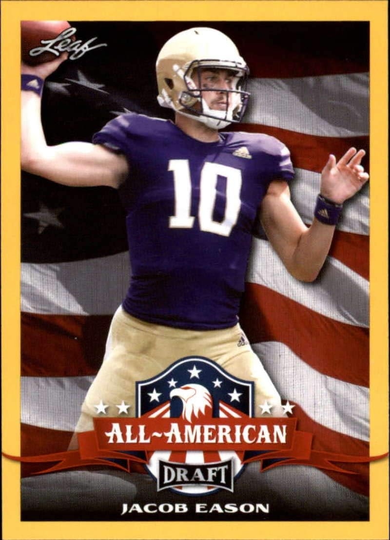 Amazon.com: 2020 Leaf Draft (NFL) Gold #72 Jacob Eason Pre-Rookie Wash ...