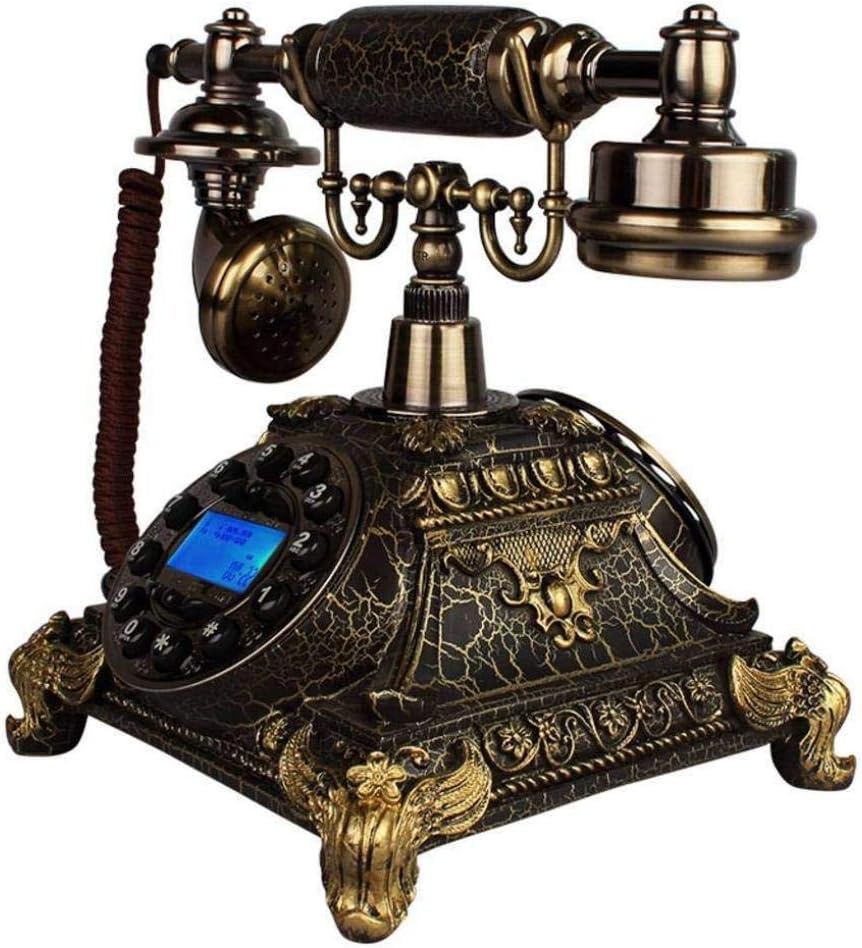 Amazon.com: Old-Fashioned Rotating Dial Corded Telephone Retro Classic ...