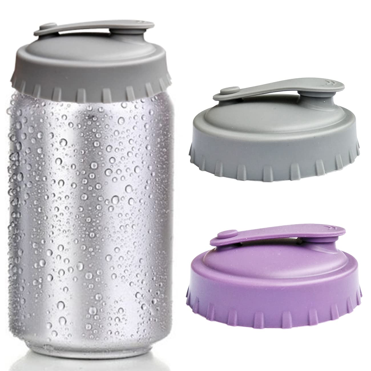 Amazon.com: 2 Pack Reusable Silicone Can Protector Lid or Covers with ...