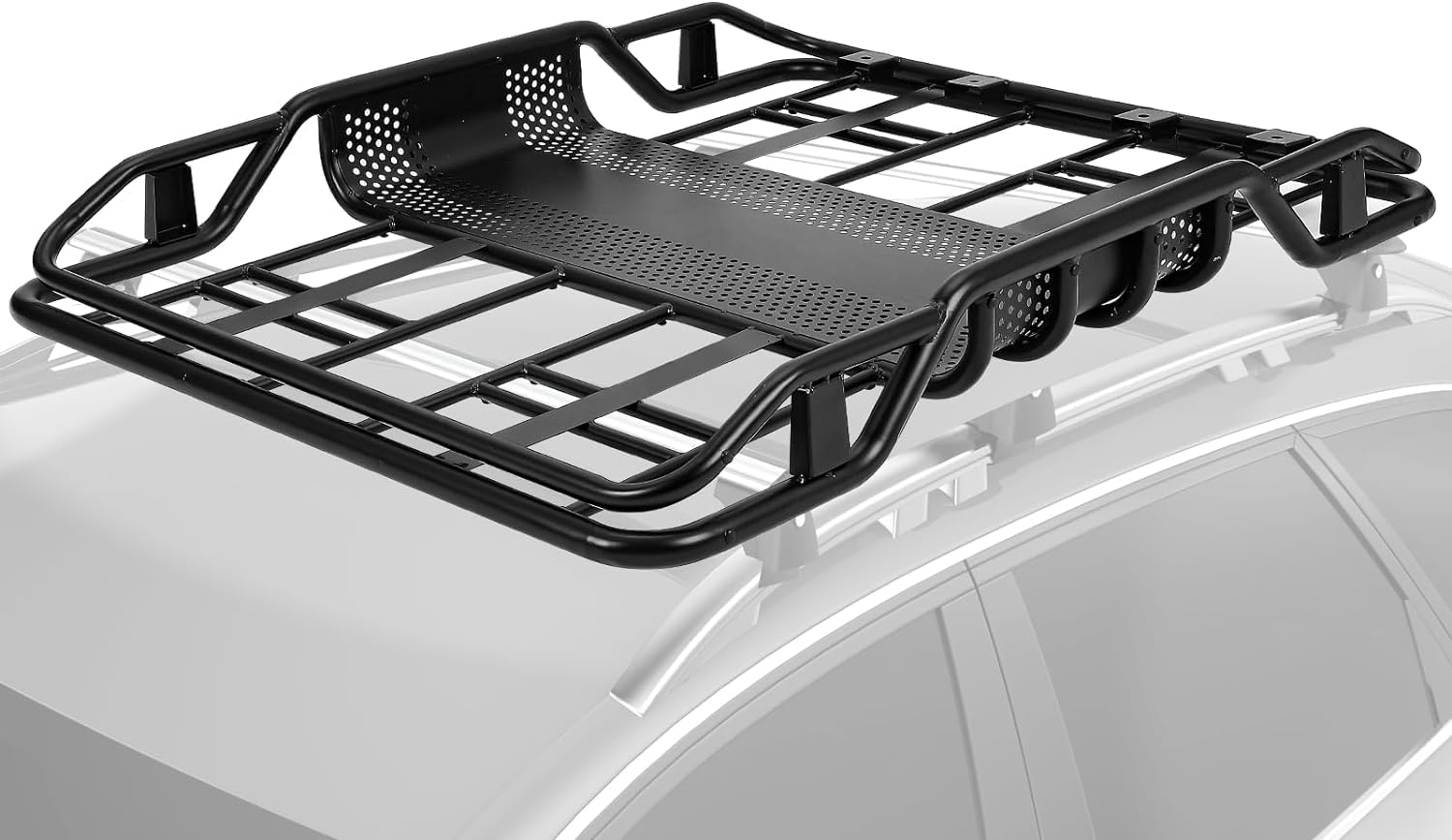 Amazon.com: 63" x 43" Rooftop Cargo Basket - 220 lbs Anti-Rust Carrier ...