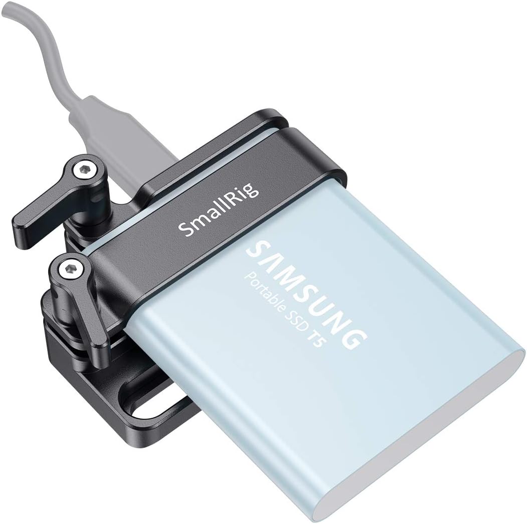 Amazon.com : SMALLRIG Mount Bracket SSD Holder for Samsung T5 SSD with ...
