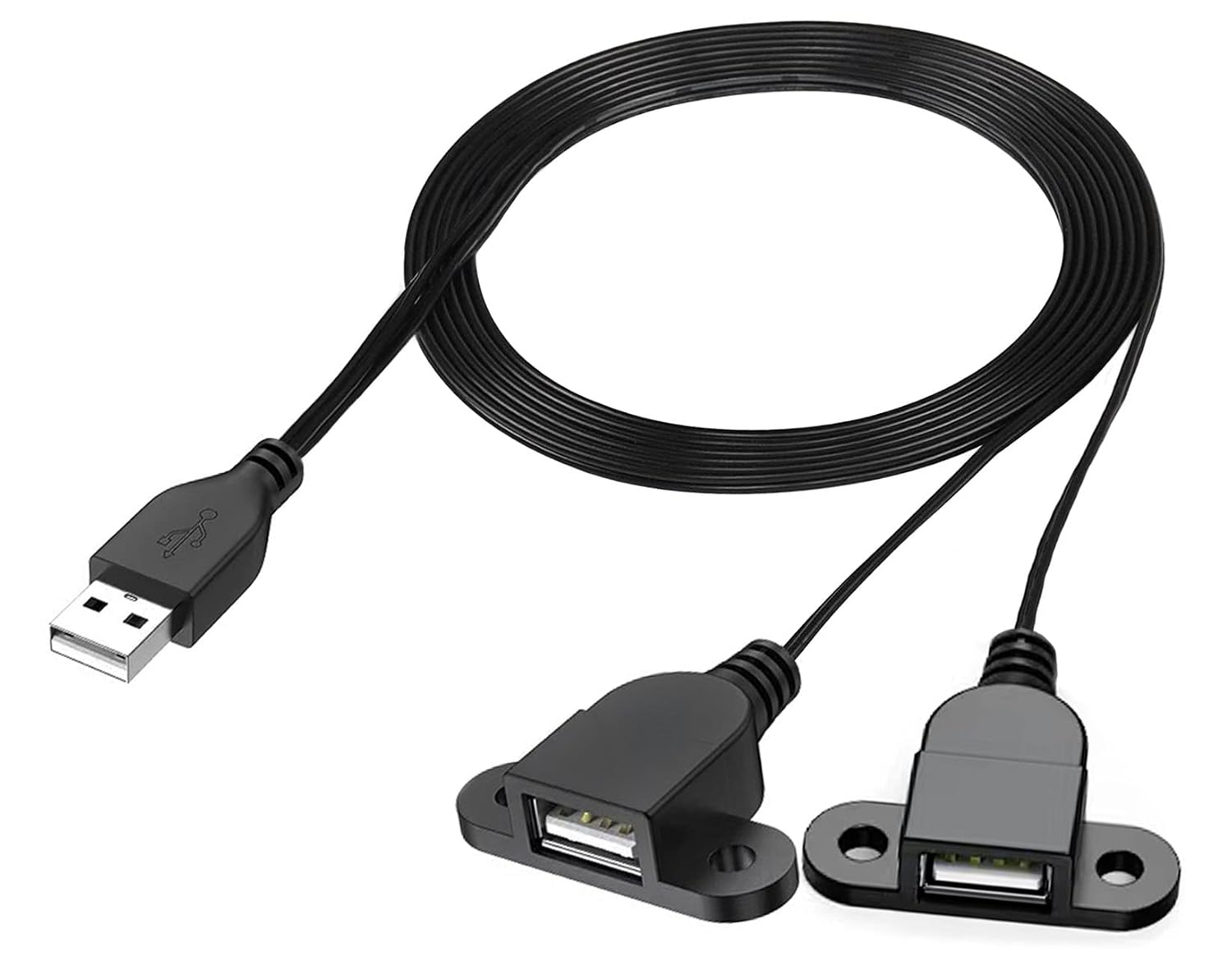 Amazon.com: Guo USB Charging Extension Cable Male to Dual Female, USB 2 ...