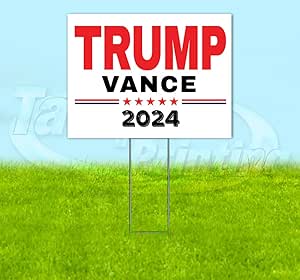 Amazon.com: Trump Vance YS00056 (18" x 24") Yard Sign, Quantity ...