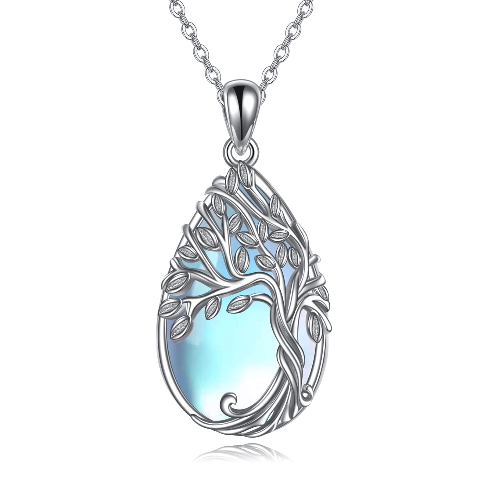 Snapklik.com : Tree Of Life Necklace Sterling Silver Moonstone Jewelry ...