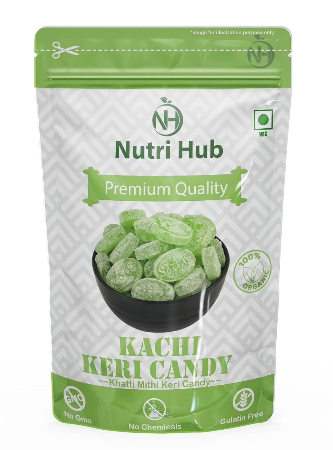 Nutri Hub Kachi Keri Candy Khatti Mithi Keri Goli Mouth Freshner (200 g ...