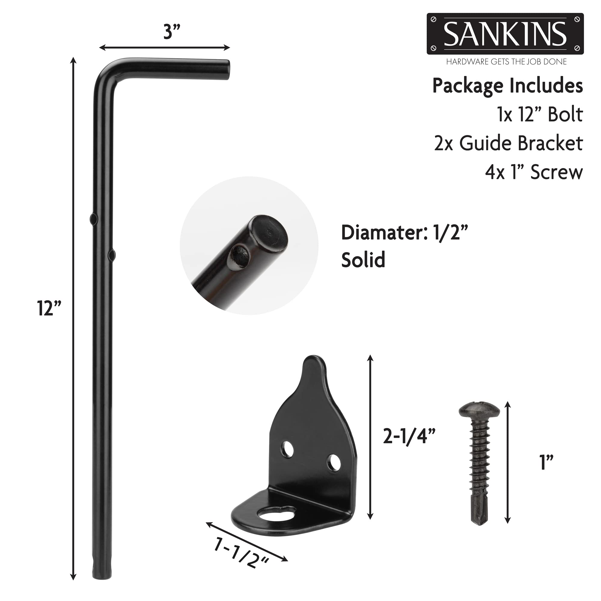Sliding Gate Cane Bolts DJSUNPACKING 12 Heavy Duty -Steel Gate Ground ...
