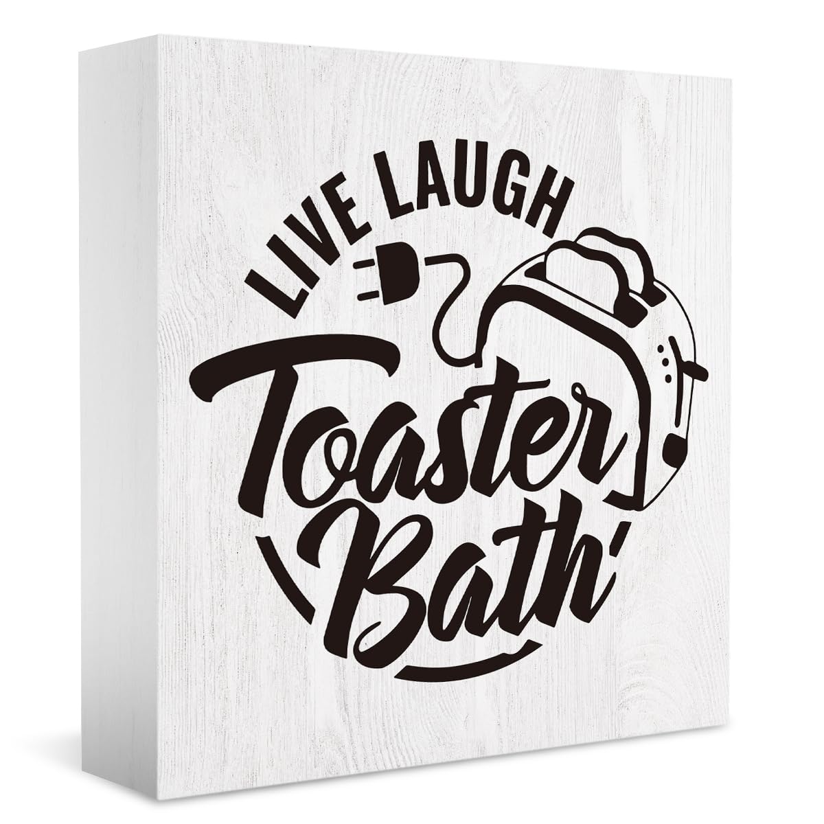 Amazon.com: Live Laugh Toaster Bath Wood Sign, Funny Office Decor Signs ...