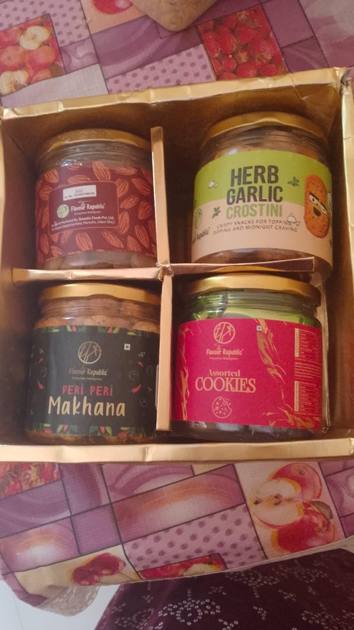 The Flavour Republic Premium Devour String Snack Hamper Gift Combo Box |Roasted Almonds ...