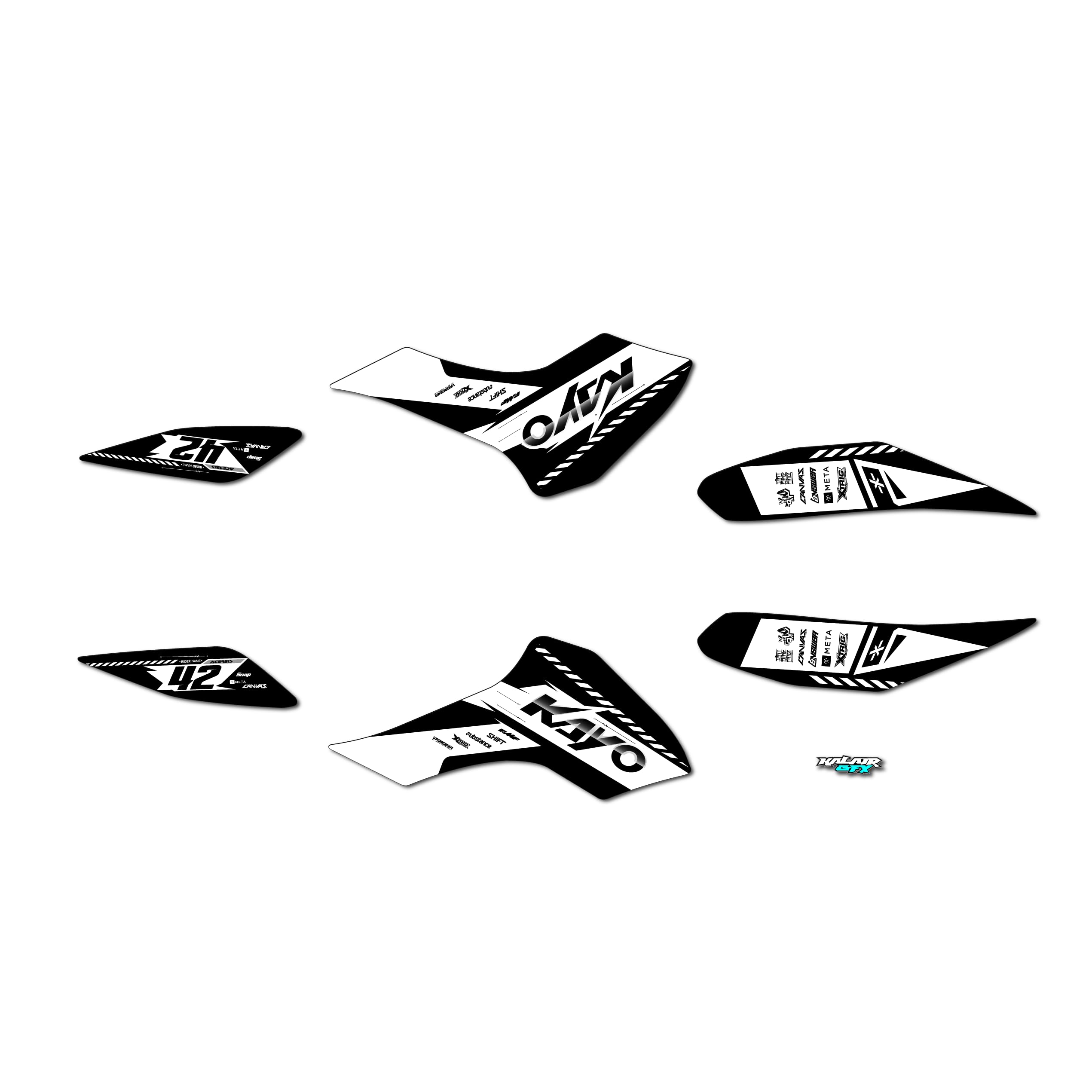 ATV UTV Racing Graphics Kit Custom Graphics Decal Kit For Kayo Fox-70 ...