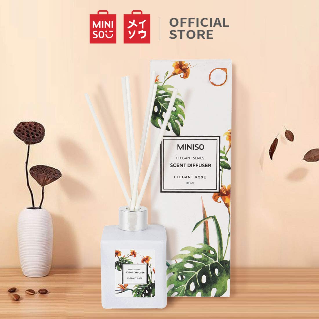 MINISO Elegant Series Fragrance Reed Stick Scent Diffuser Elegant Rose ...