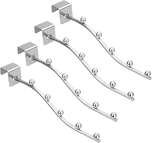 Amazon.com: uxcell 4Pcs 9.06" Wall Mount Waved Waterfall Hanger Rack 5 ...