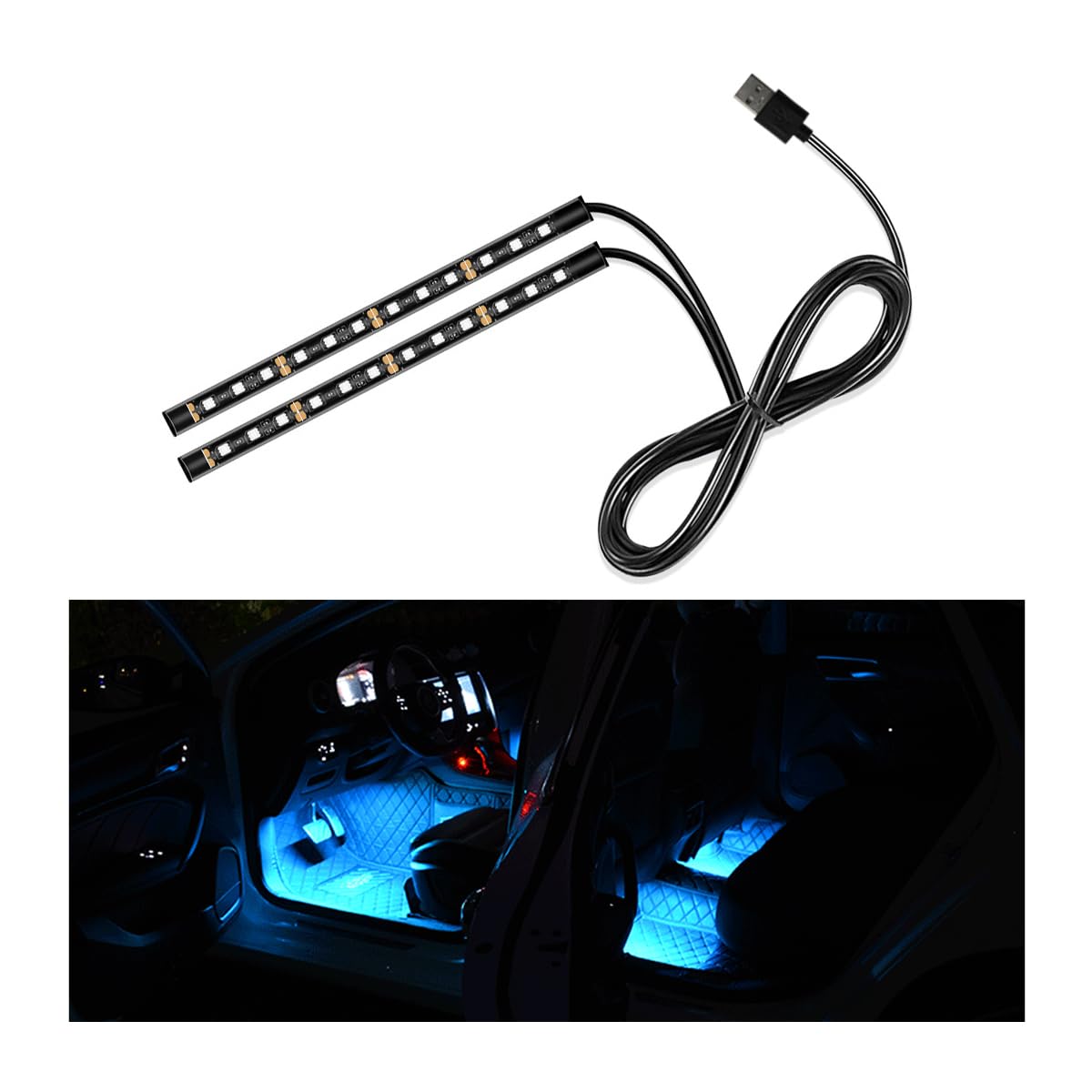 Amazon.com: Yourkar Car LED Strip Light, 24 LED Auto Interior Under ...