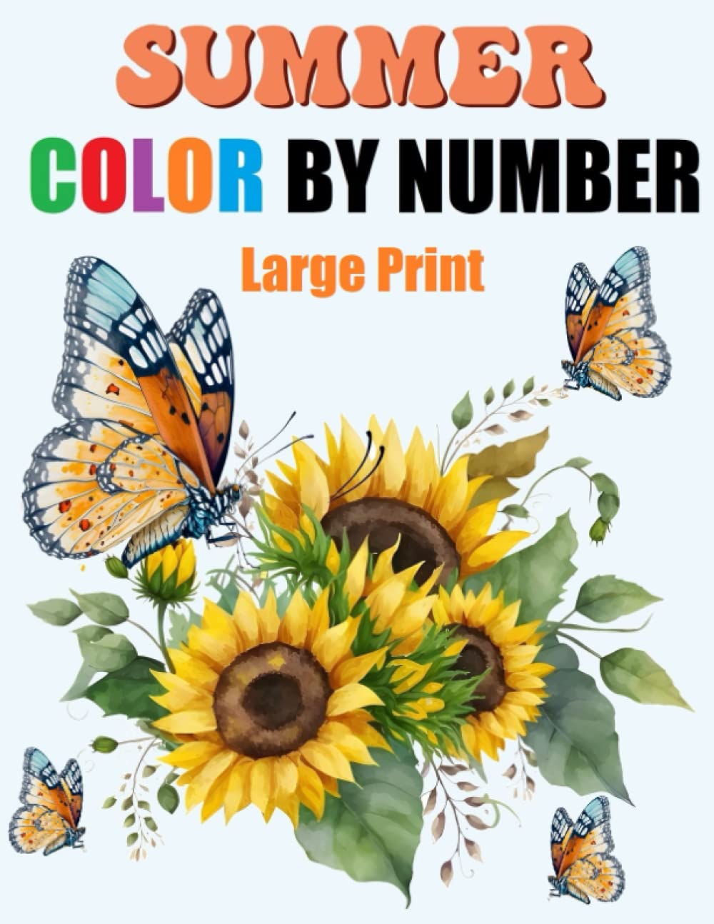 Amazon.com: Summer Season Color By Number Adult Coloring Book: Large ...