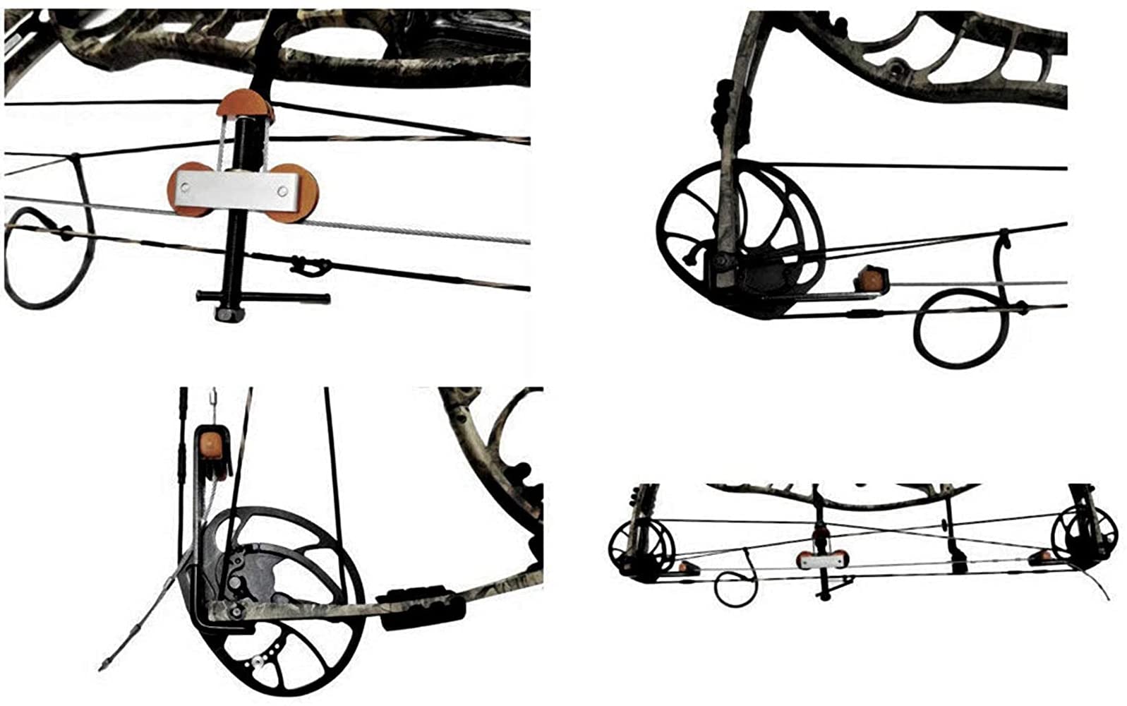 Portable Hand Held Bow Press with 2 Quad Brackets for Compound Bow Archery