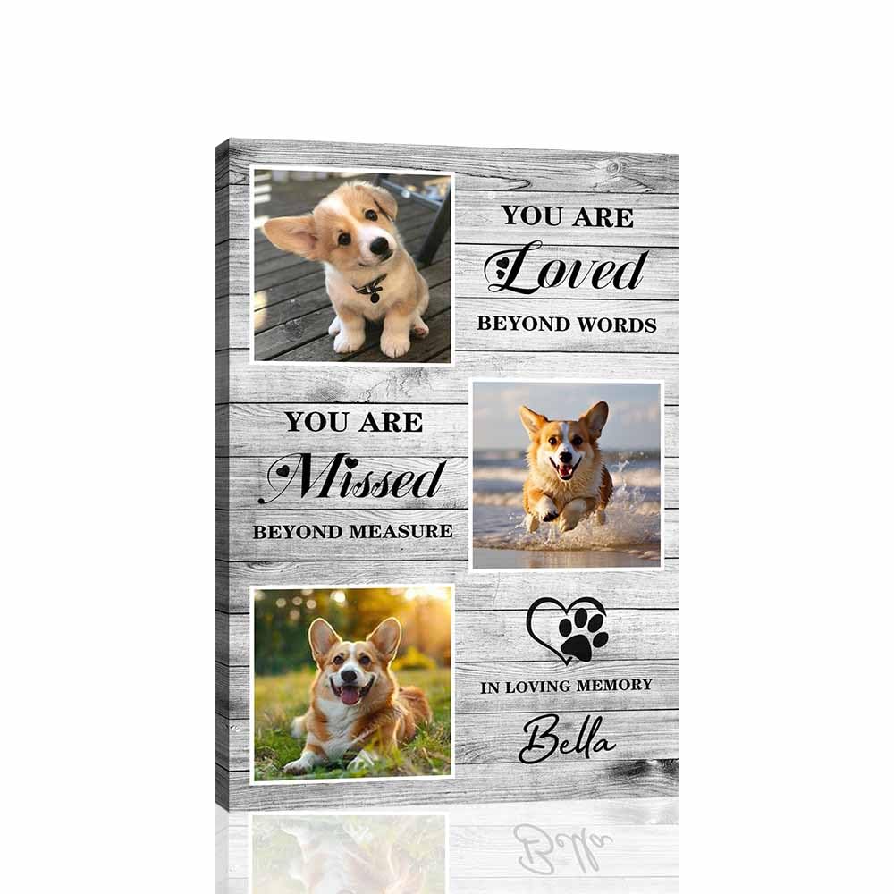 Amazon.com: NTEUMM Custom Dog Poster Memorial Gifts for Loss of Dog ...