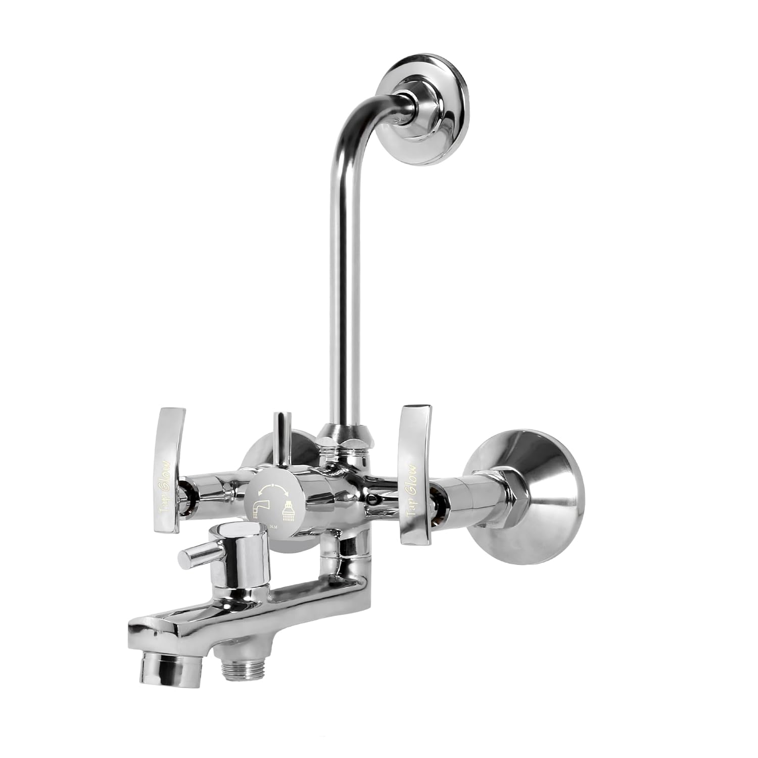 Tapglow TM22 Passion Brass 3 in 1 Wall Mixer With L Bend Mixer : Amazon ...