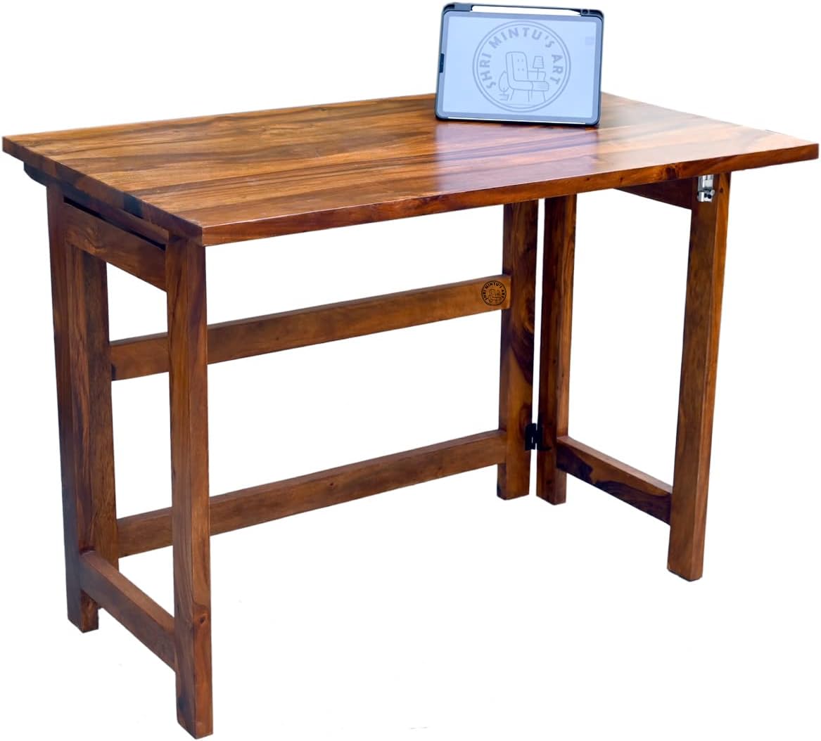 SWNA SOLID WOOD N ART Sheesham Wood Writing Study Desk Table for ...