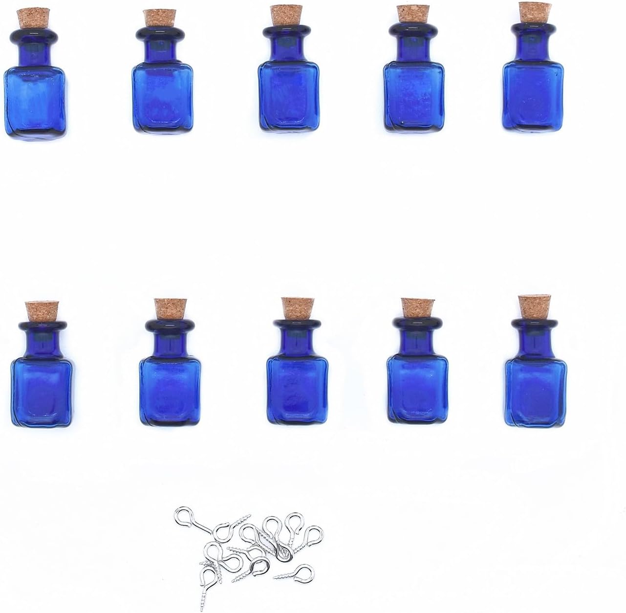Amazon.com: 10pcs Colored Tiny Glass Jars Mini Glass Bottles with Cork ...