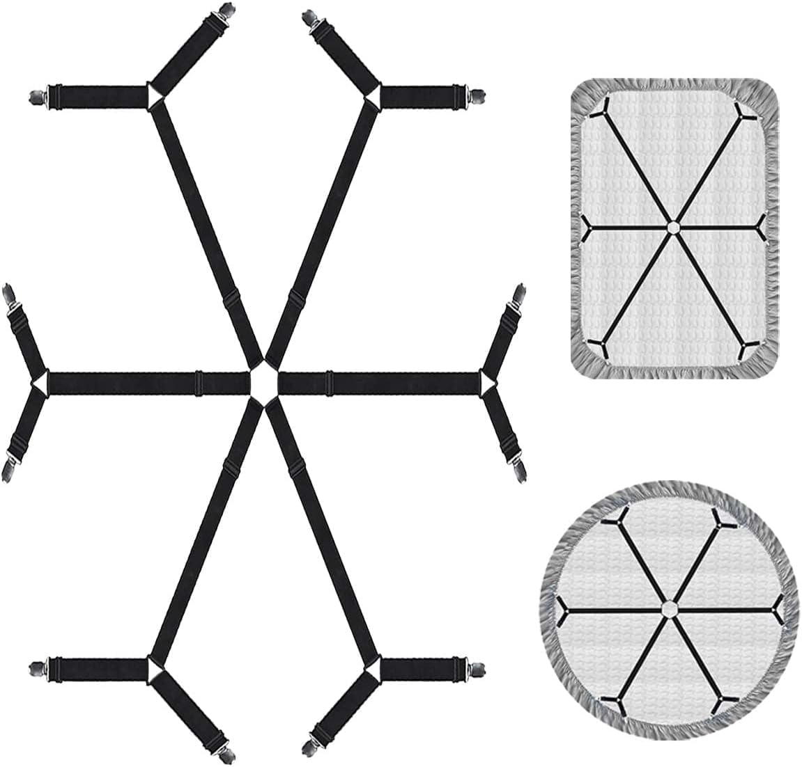 Amazon.com: COOLLIANT 6 Ways Heavy Duty Sheet Holders Keep Sheets Firm ...