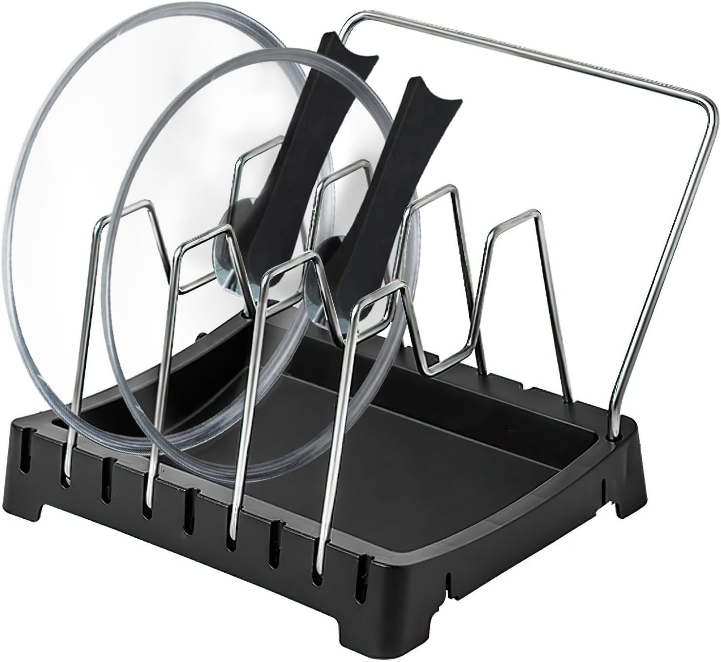 LIVIVO Expandable Pan Lid Organiser Rack Holder - 10 Adjustable ...