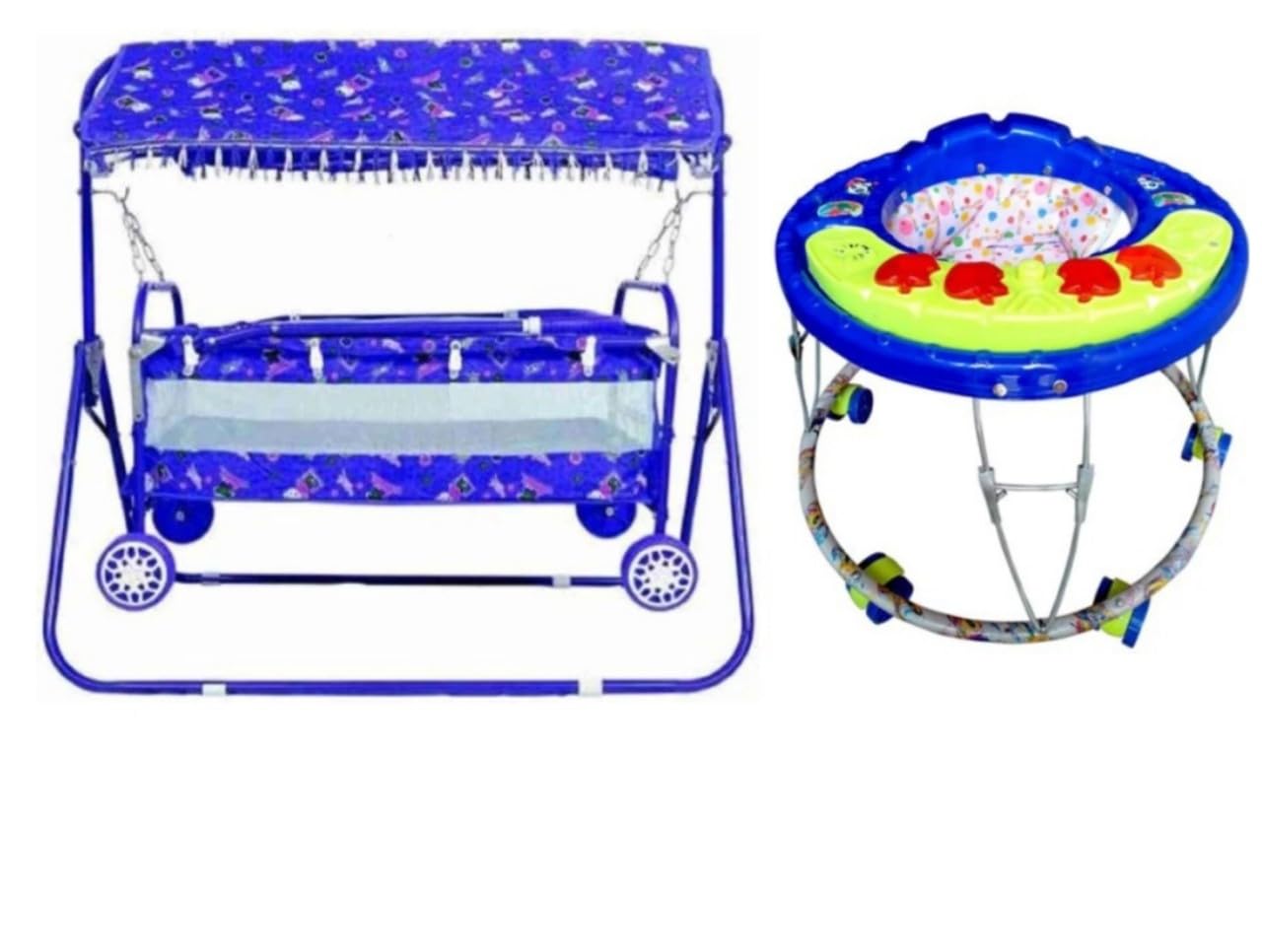 Blue Walker and Bassinet Combo : Amazon.in: Baby Products