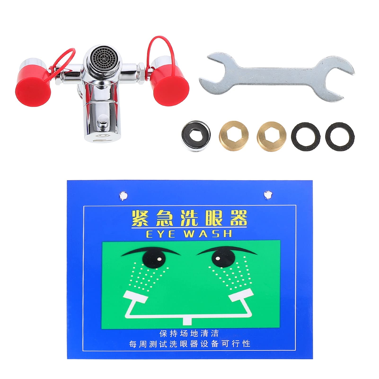 Buy Balacoo 1 Set Eye Wash Station with Covers Faucet ed Emergency Wash ...