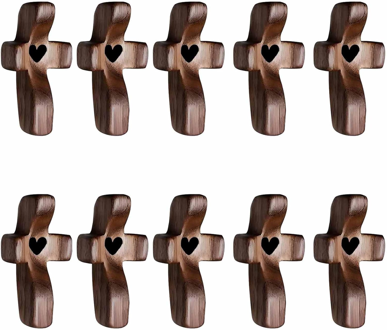 Amazon.com: Handcrafted Wooden Cross My Heart, Stress Relief Cross ...