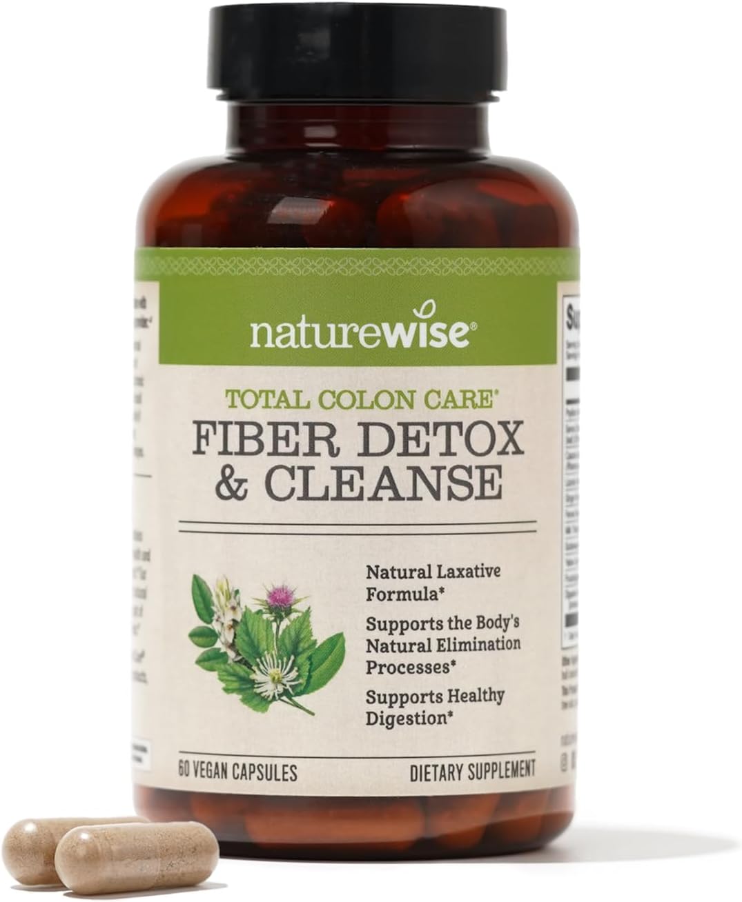 Amazon.com: NatureWise Total Colon Care Fiber Cleanse with Herbal ...