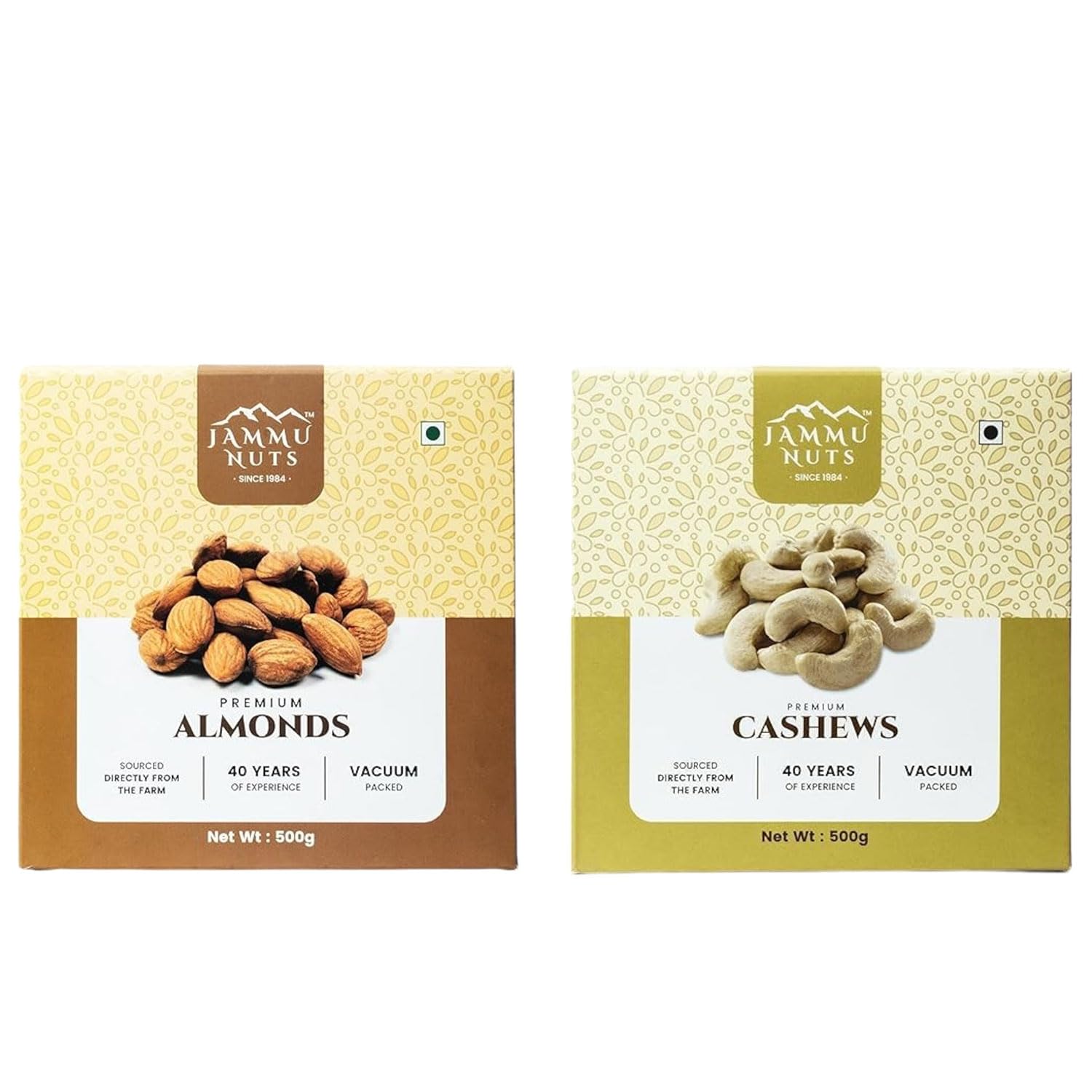 JAMMU NUTS Premium Dry Fruit Combo - Pack Of 2 (500gm Each) | Crunchy ...