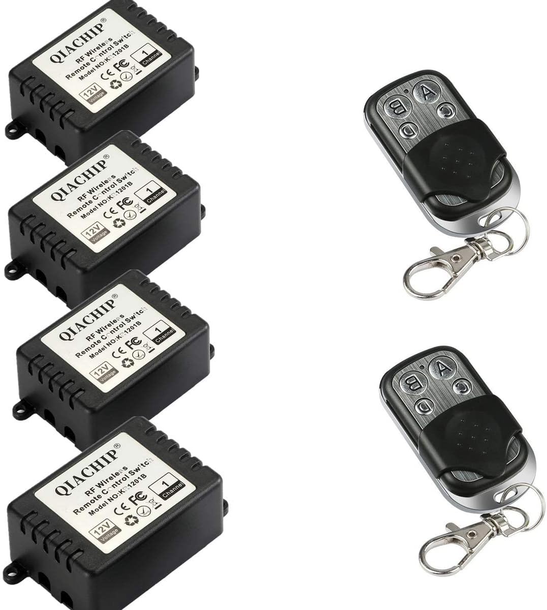 YETOR Remote Control Switch 12V,DC 12V/24V/48V/72V/ 40A Relay Wireless ...